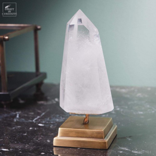 Madagascar crystal on brass base